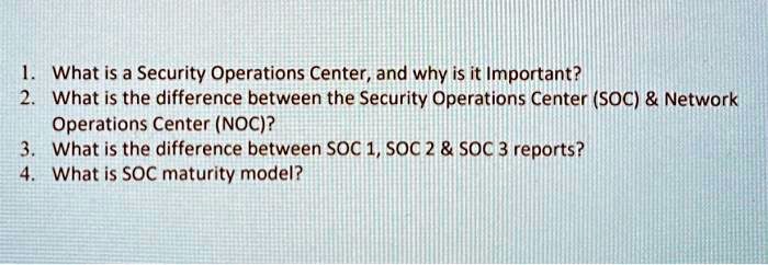 SOLVED: What is a Security Operations Center, and why is it Important ...
