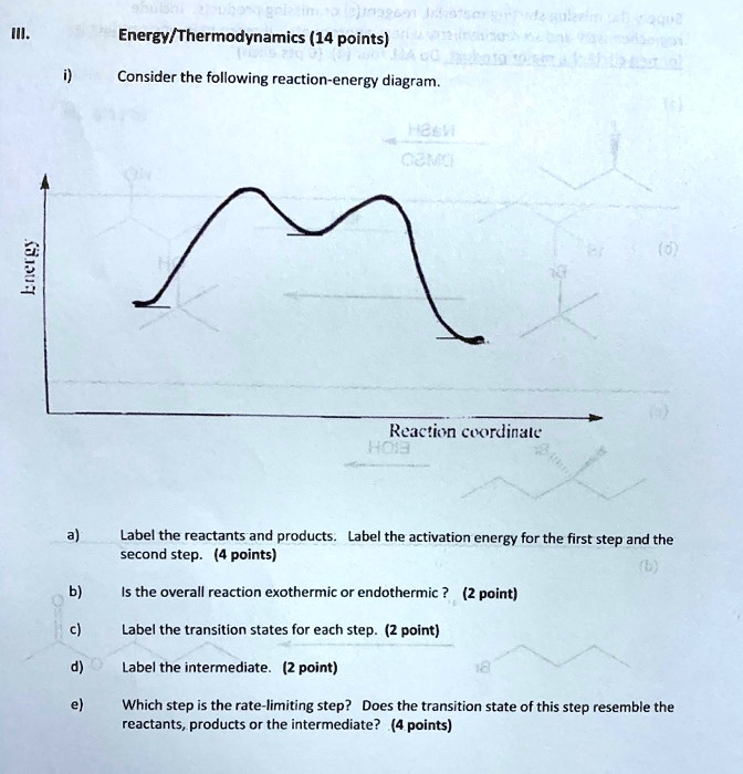 SOLVED: Energy/Thermodynamics (14 points) Consider the following reaction-energy diagram: | Cv E ...