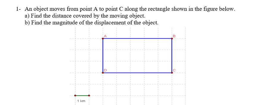 an object moves from point a to point along the rectangle shown in the ...