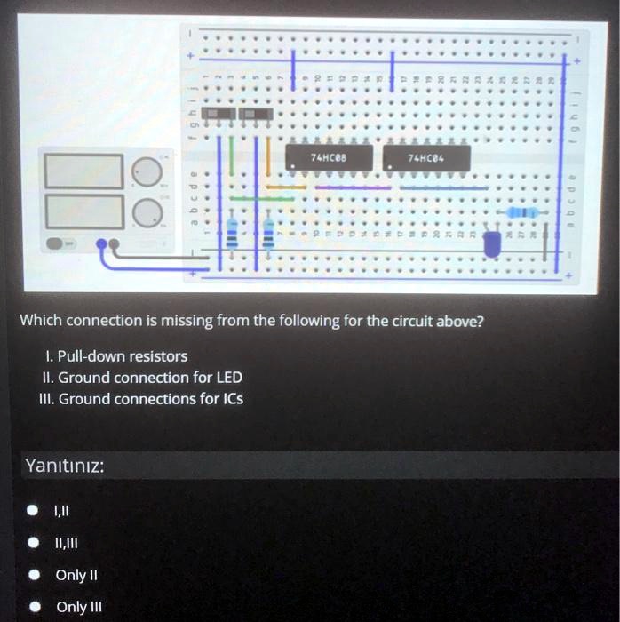 SOLVED: O 74HC08 74HC84 Which connection is missing from the following for the circuit above? I ...