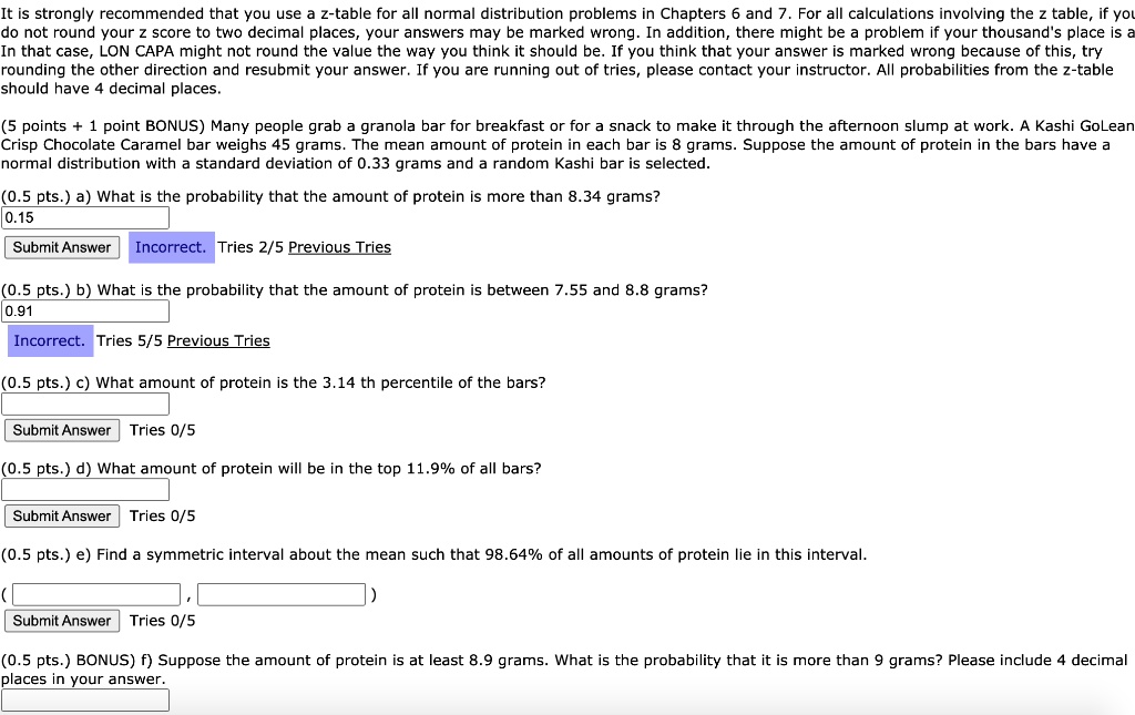 it is strongly recommended that you use z table for all normal ...