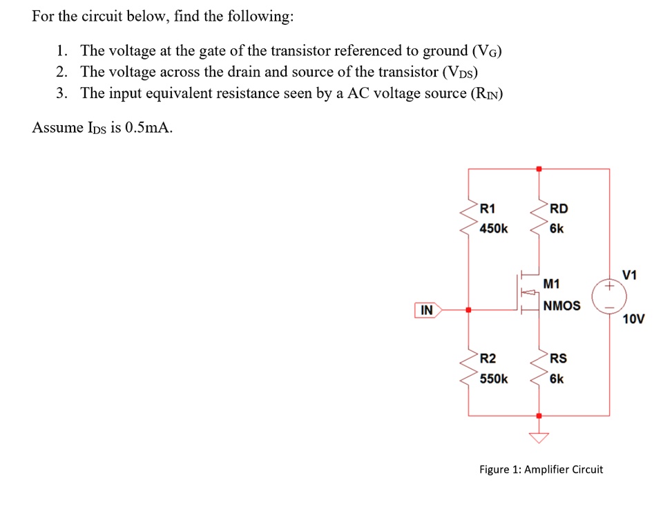 SOLVED: For the circuit below, find the following: 1. The voltage at ...