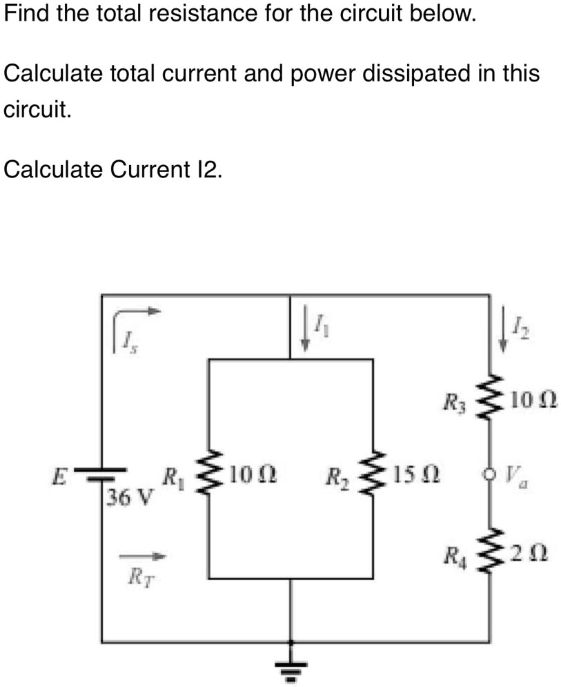 SOLVED: Find the total resistance for the circuit below. Calculate ... SOLVED: Find the total resistance for the circuit below. Calculate ...