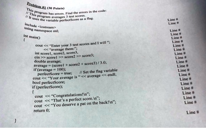 SOLVED: “`cpp #include int main() int score1, score2, score3; double ...