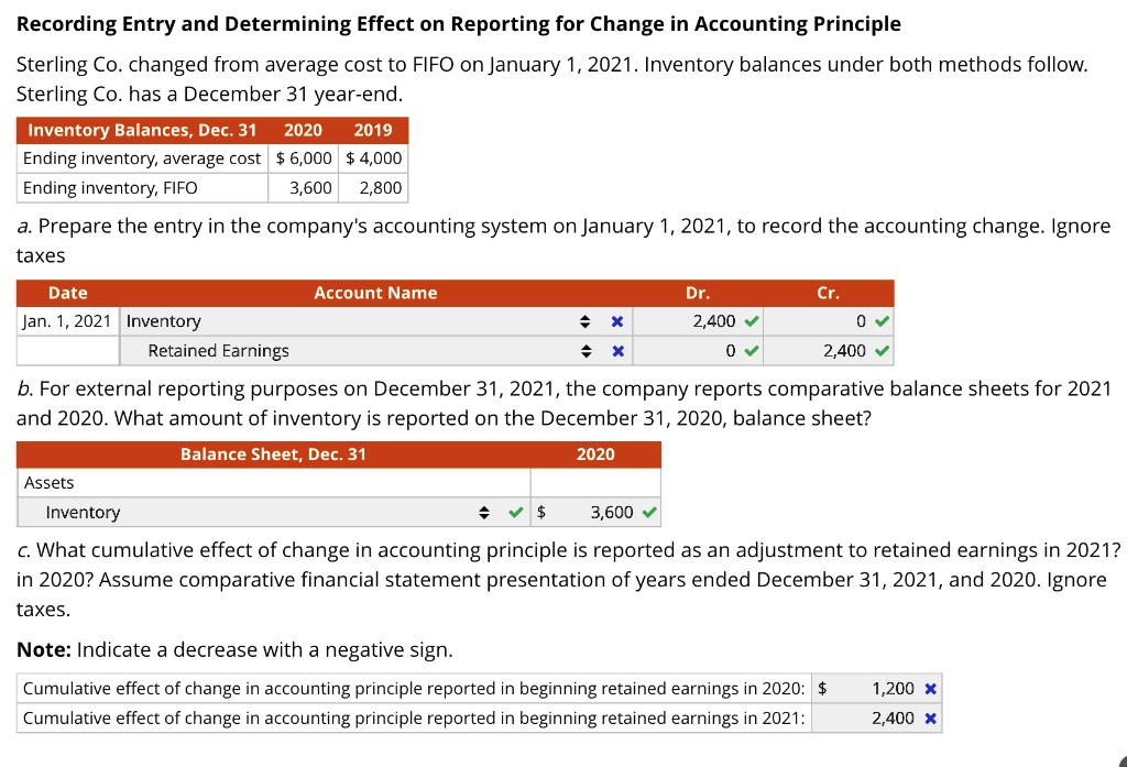 Recording Entry and Determining Effect on Reporting for Change in ...