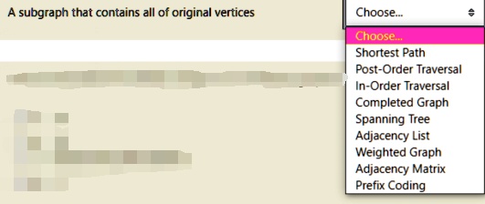 SOLVED: Subgraph that contains all of the original vertices. Choose ...