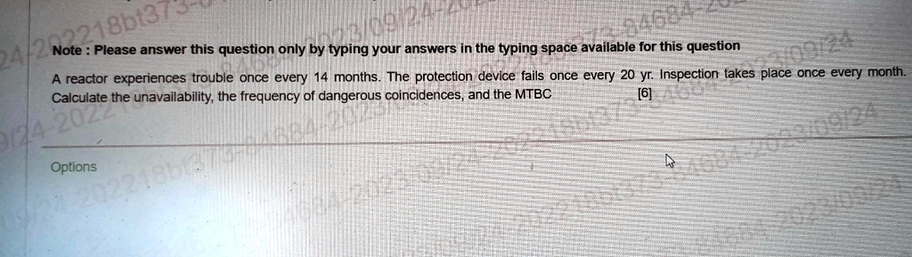 SOLVED: A. Unavailability: The unavailability of a system is the ...