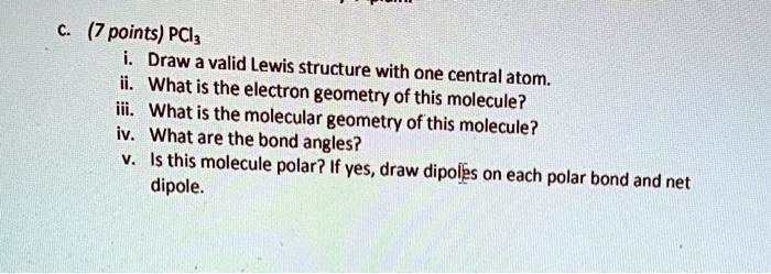 SOLVED:points) PCI; Draw a valid Lewis structure with one What is the ...