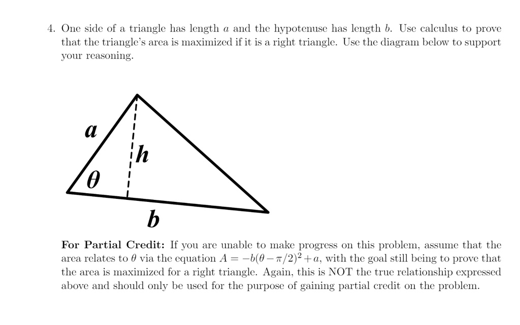 SOLVED: One side of a triangle has length and the hypotense has length ...