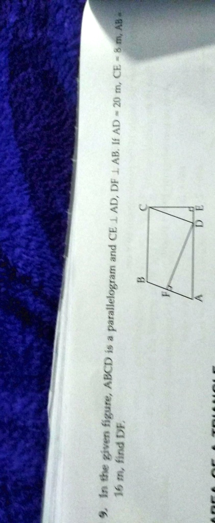 SOLVED: 'in the given figure , ABCD is a parallelogram'