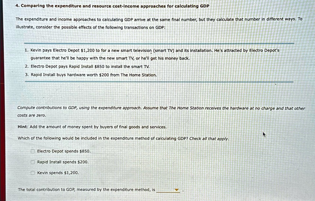 4. Comparing the expenditure and resource cost-income approaches for ...