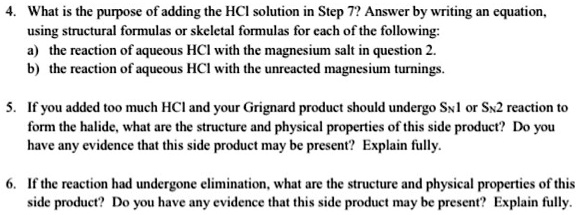 4. What is the purpose of adding the HCl solution in Step 7? Answer by ...