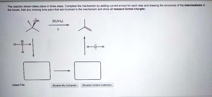 SOLVED: The reaction shown takes place In three steps. Complete (he ...