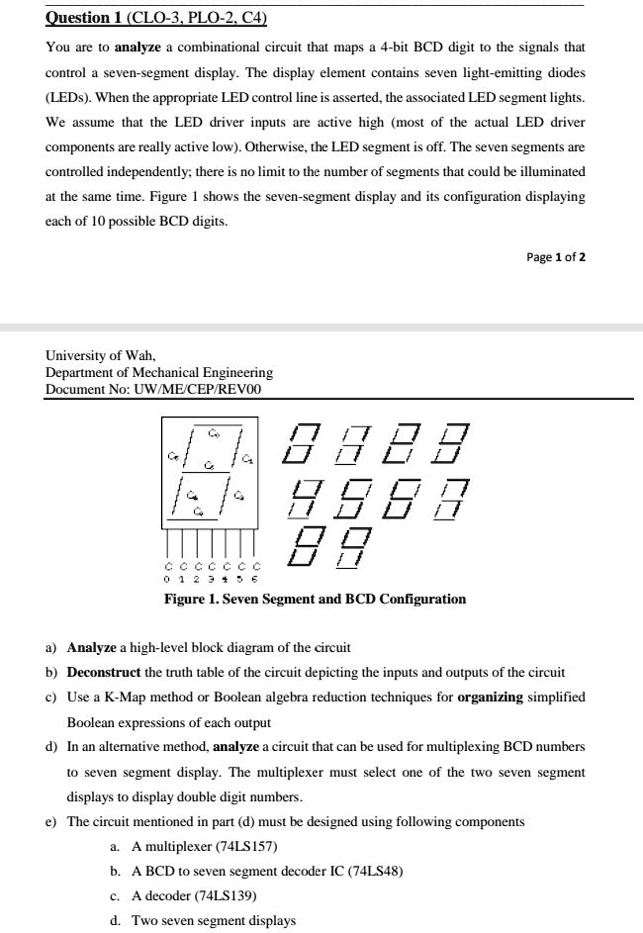 question 1 clo 3 plo 2 c4 you are to analyze a combinational circuit ...