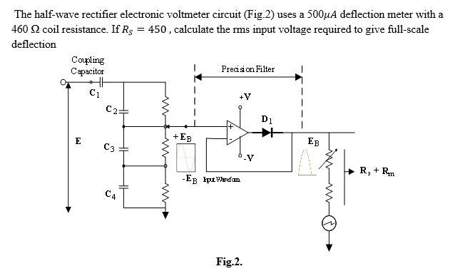 The half-wave rectifier electronic voltmeter circuit (Fig.2) uses a ...