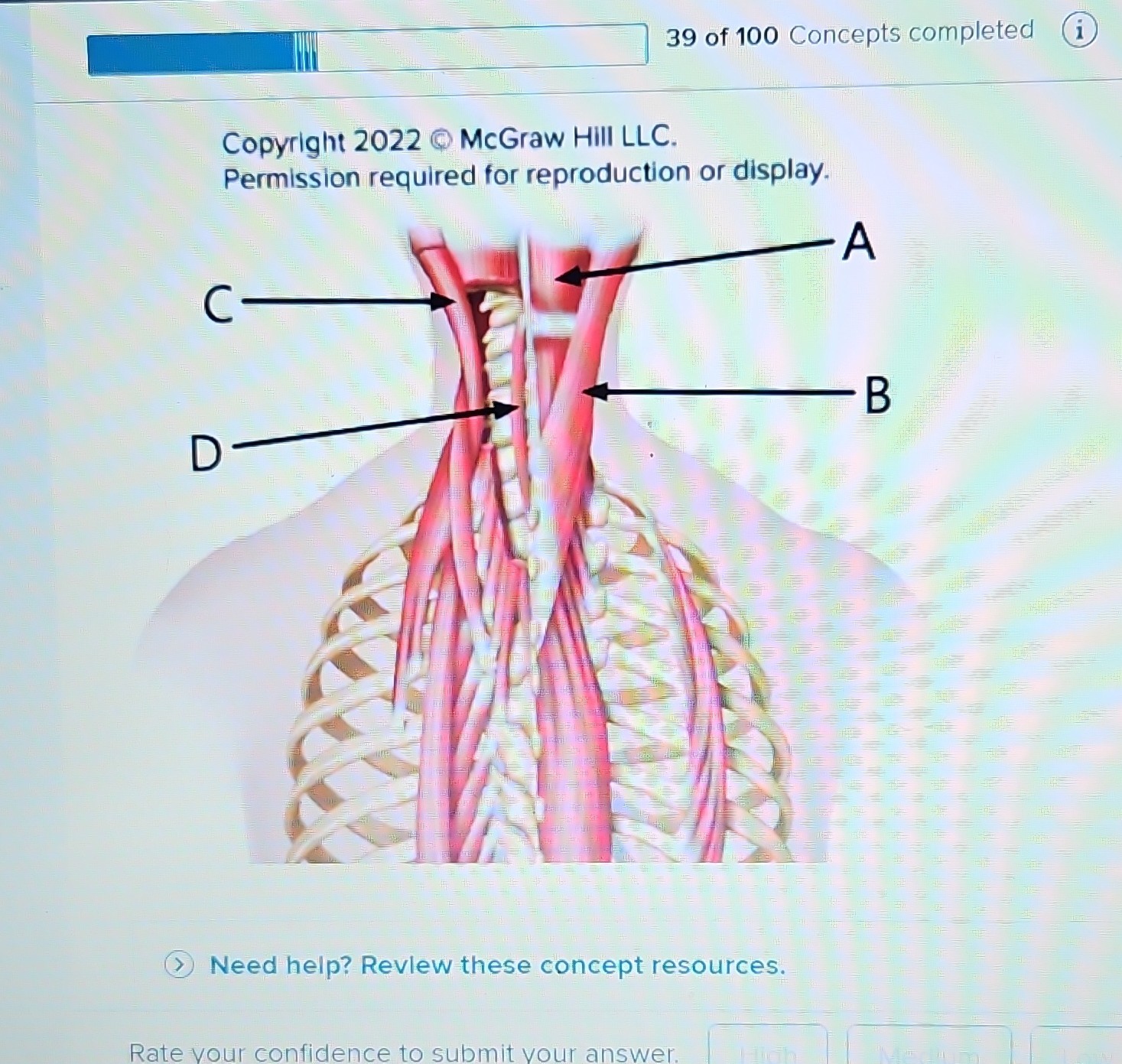 39 of 100 Concepts completed (i) Copyright 2022 @ McGraw Hill LLC ...
