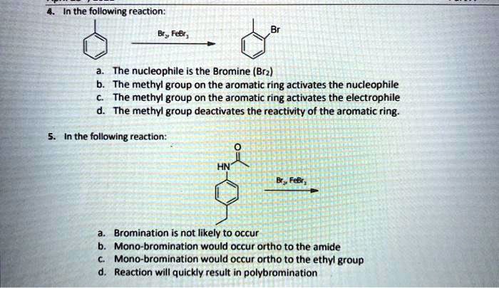 in the following reaction brz fcex the nucleophile is the bromine brz ...