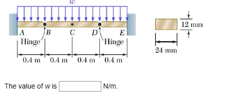 SOLVED: A central beam BD is joined at hinges to two cantilever beams AB and DE. All beams have ...