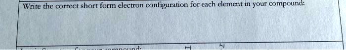 SOLVED: Write the correct short form electron configuration for each ...