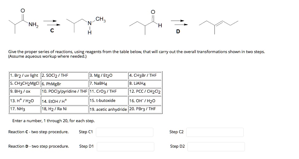 SOLVED: CH; Give the proper series of reactions, neesied)= reagents ...