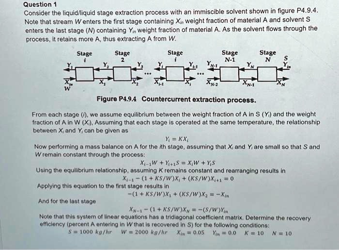 SOLVED: Texts: Need a MATLAB code for recovery efficiency percent. A code. Question 1: Consider ...