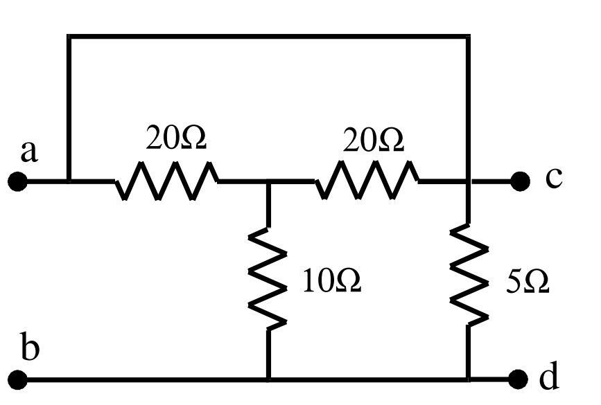 SOLVED: For the following circuits calculate the equivalent resistance between points a and b ...