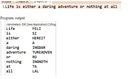 SOLVED: Using Java and the Eclipse IDE, write a program that reads text from a file called input ...