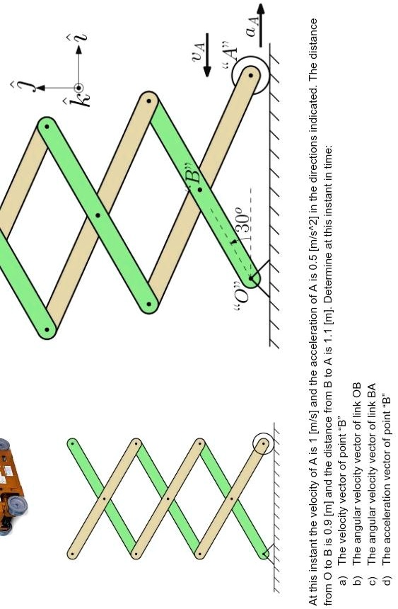 SOLVED: 1 The velocity vector of point "B" The angular velocity vector ...