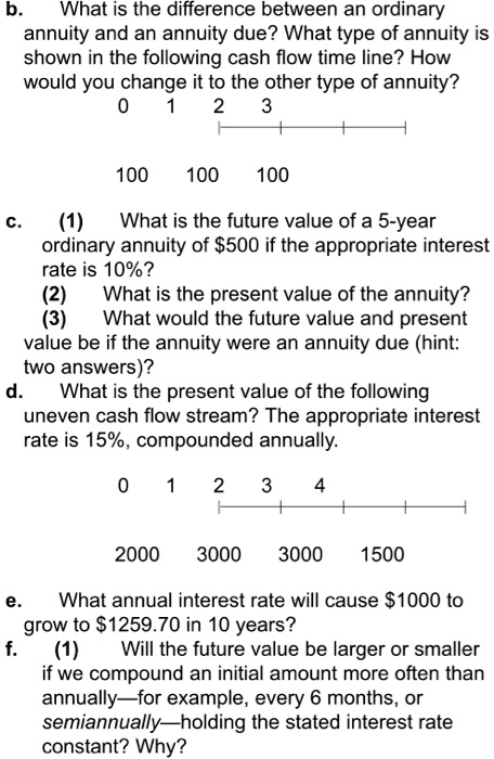 SOLVED: What is the difference between an ordinary annuity and an ...