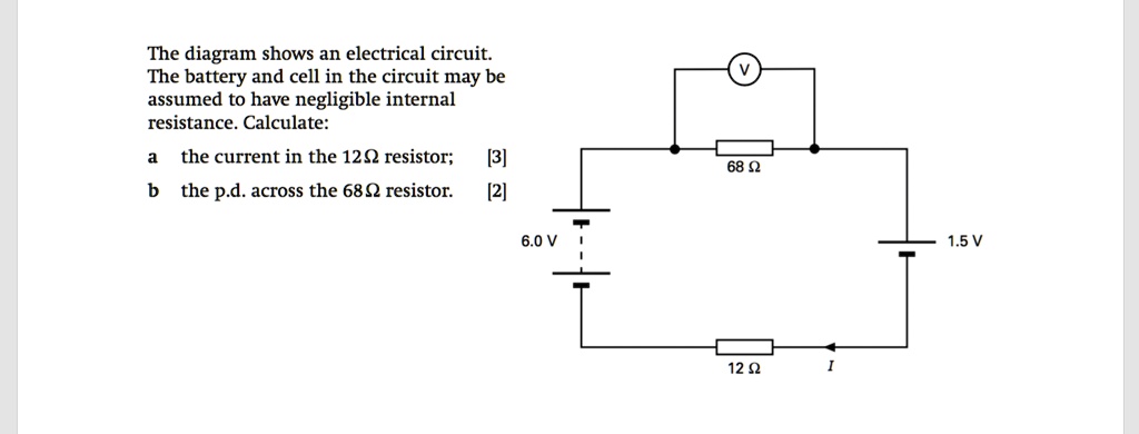 SOLVED: The diagram shows an electrical circuit: The battery and cell ...