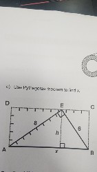 use pythagoras theorem to solve x