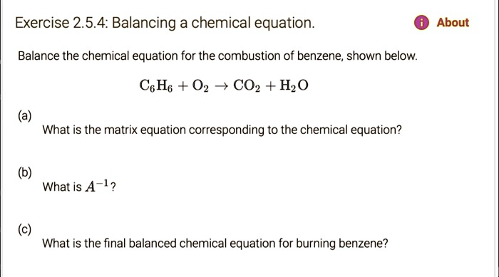 exercise 254 balancing a chemical equation about balance the chemical ...