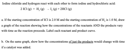 SOLVED: Iodine chloride and hydrogen react with each other to form ...