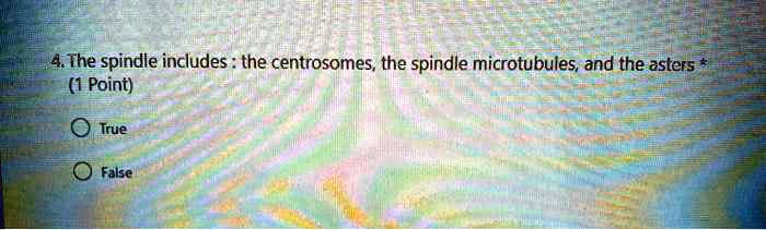 SOLVED: The spindle includes : the centrosomes, the spindle ...