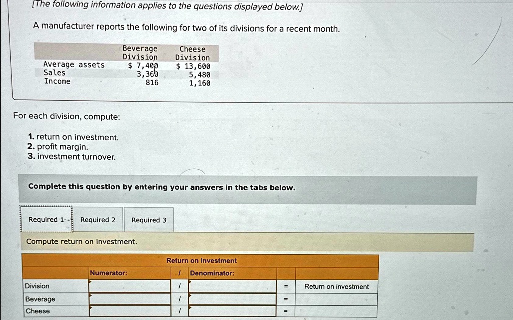 SOLVED: [The following information applies to the questions displayed ...