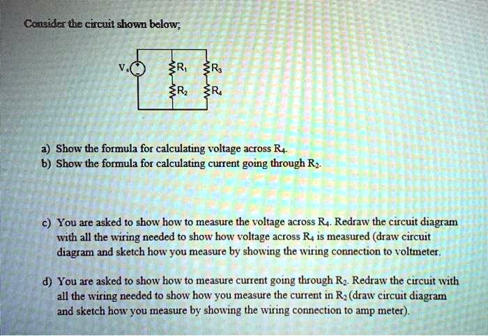 SOLVED: Consider the circuit shown below: R XRz R Show the formula for calculating voltage ...