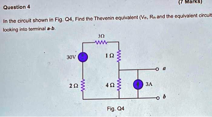 SOLVED: Question 4 (Vm, Rin, and the equivalent circuit) In the circuit ...