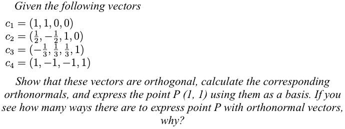 given the following vectors 1100 tla show that these vectors are ...