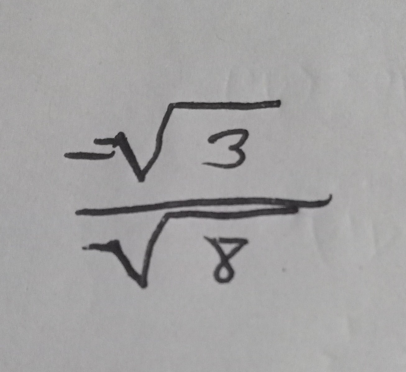 SOLVED: (-√(3))/(√(8))