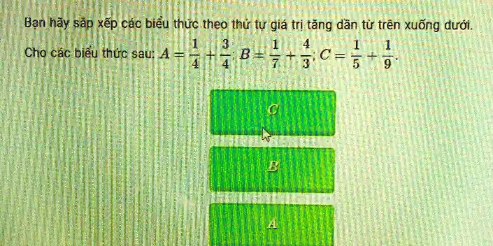 Solved Bạn Hãy Sắp Xếp Các Biáƒu Thá©c Theo Thá© Tá± GiÃ