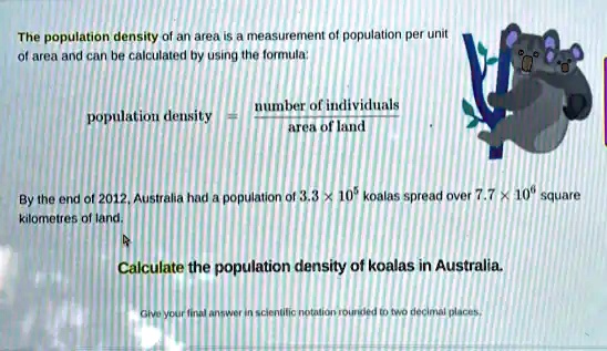 The population density of an area is a measurement of population per ...