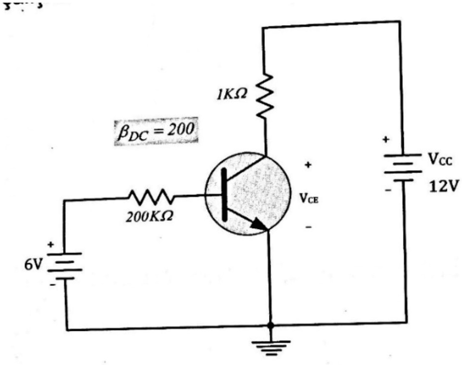In The Circuit In The Figure Find The Ib Ic Ie Currents And Vce Vcb