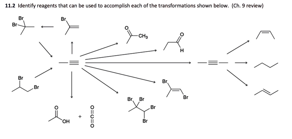 SOLVED: 11.2 Identify reagents that can be used to accomplish each of ... SOLVED: 11.2 Identify reagents that can be used to accomplish each of ...