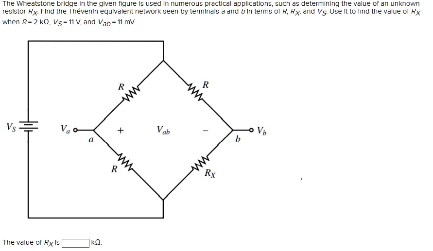 the wheatstone bridge in the given figure is used in numerous practical applications such as ...