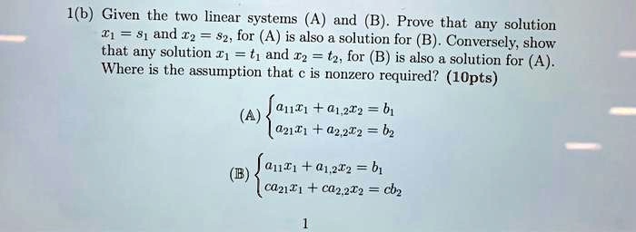 SOLVED: Texts: Provide me with a proof of the solution. Input a number for the possible variable ...