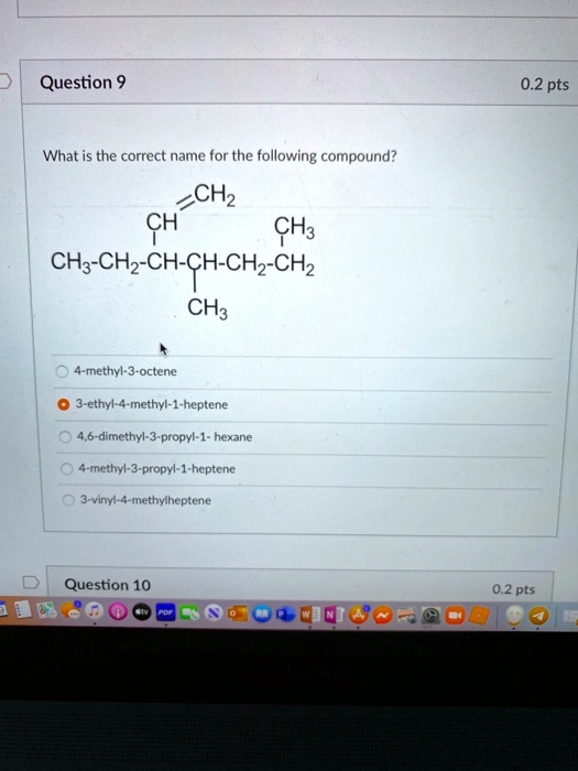 SOLVED: What is the correct name for the following compound? CH3 CH3 CH3 CH3-CH2-CH-CH-CH2-CH3 4 ...