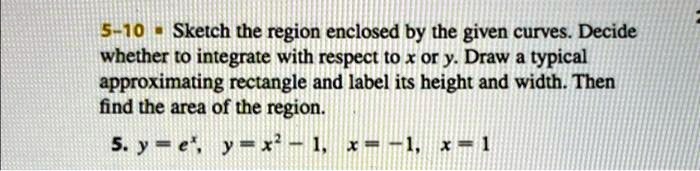 SOLVED: Sketch the region enclosed by the given curves. Decide whether ...