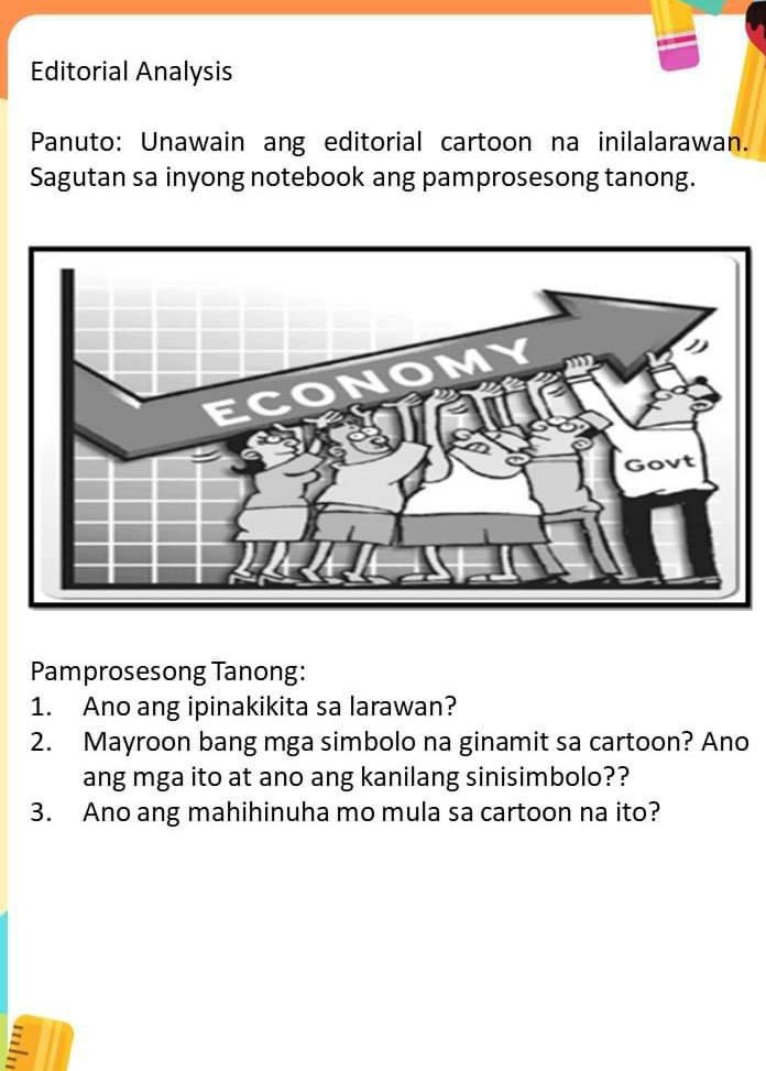 Editorial Analysis Panuto: Unawain ang editorial cartoon na ...