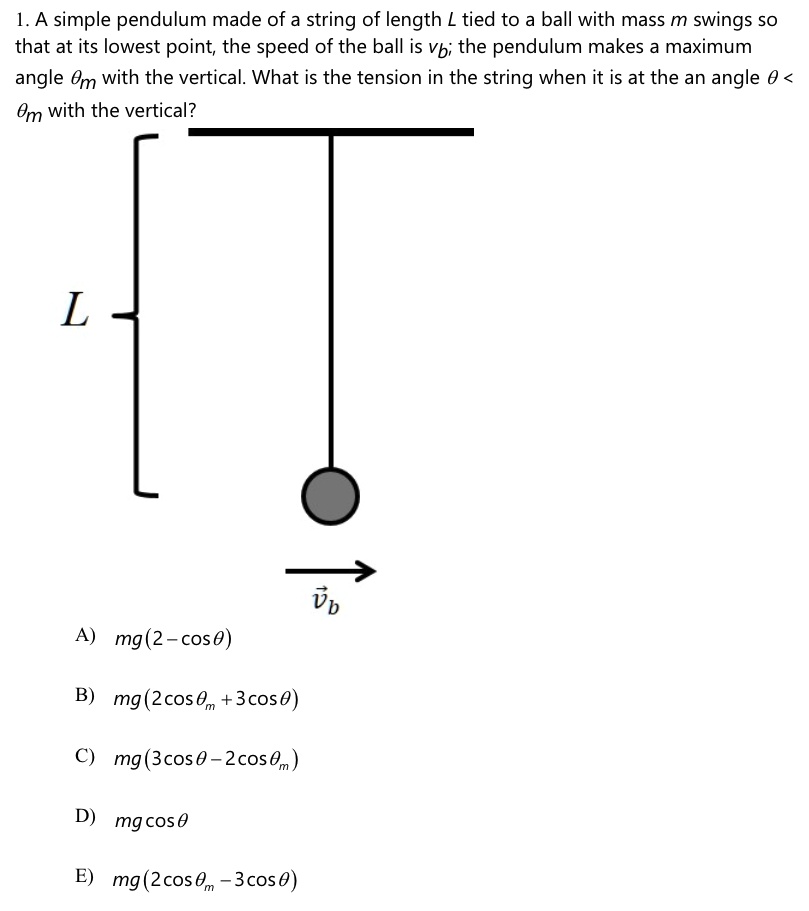 la simple pendulum made of a string of length l tied to a ball with ...