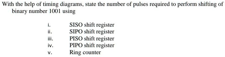 SOLVED: With the help of timing diagrams, state the number of pulses ... SOLVED: With the help of timing diagrams, state the number of pulses ...